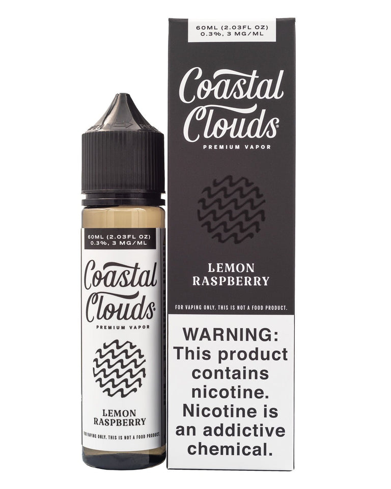 Pg/vg:high Vg (70% Vg Lemon Raspberry Coastal Clouds E Liquid | 60mL ...